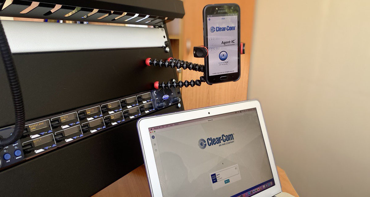 Testing of the Clear-Com intercom system - Vision House