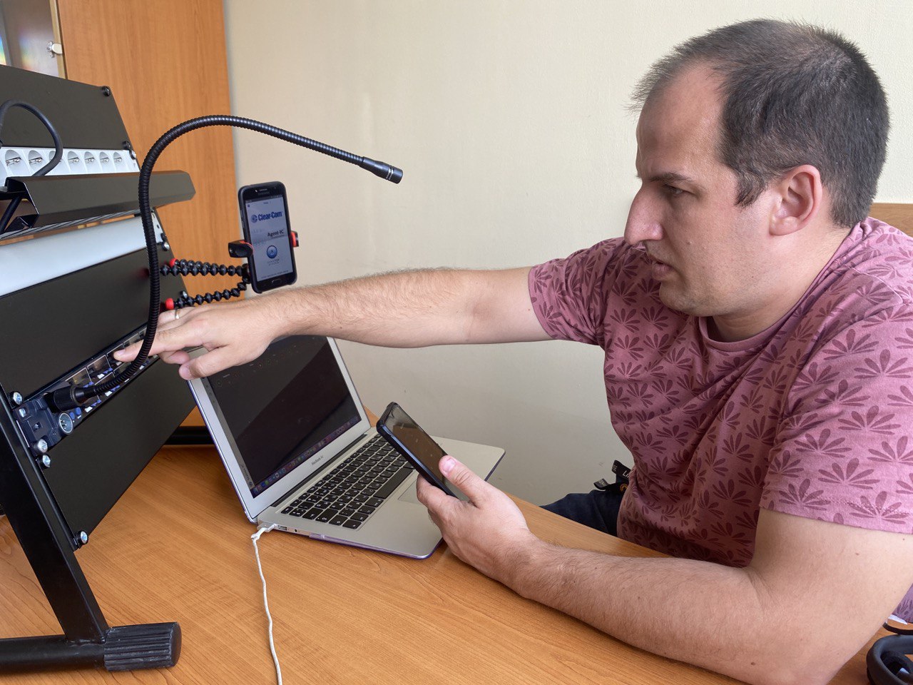 Testing of the Clear-Com intercom system - Vision House